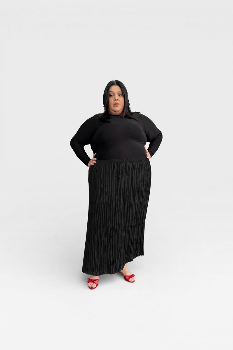 Rue Pleated Skirt- Black – Baacal