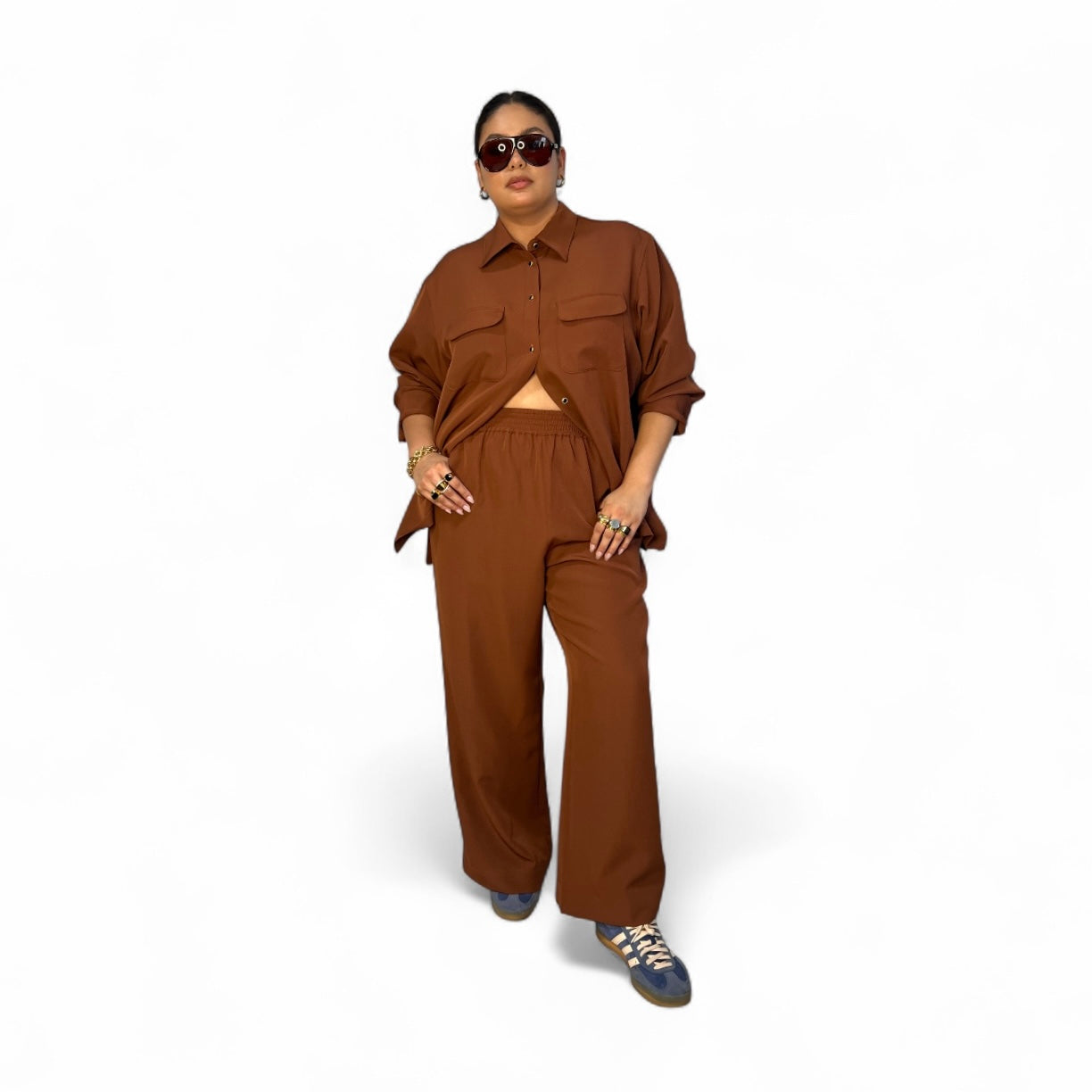 Riley & Payton Pajama Style Co-Ordinated Set Terracotta – Baacal