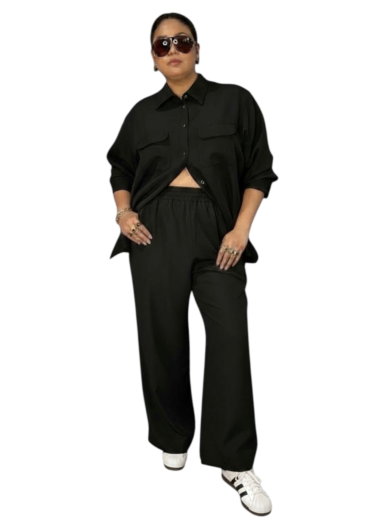 Riley & Payton Pajama Style Co-Ordinated Set Black – Baacal