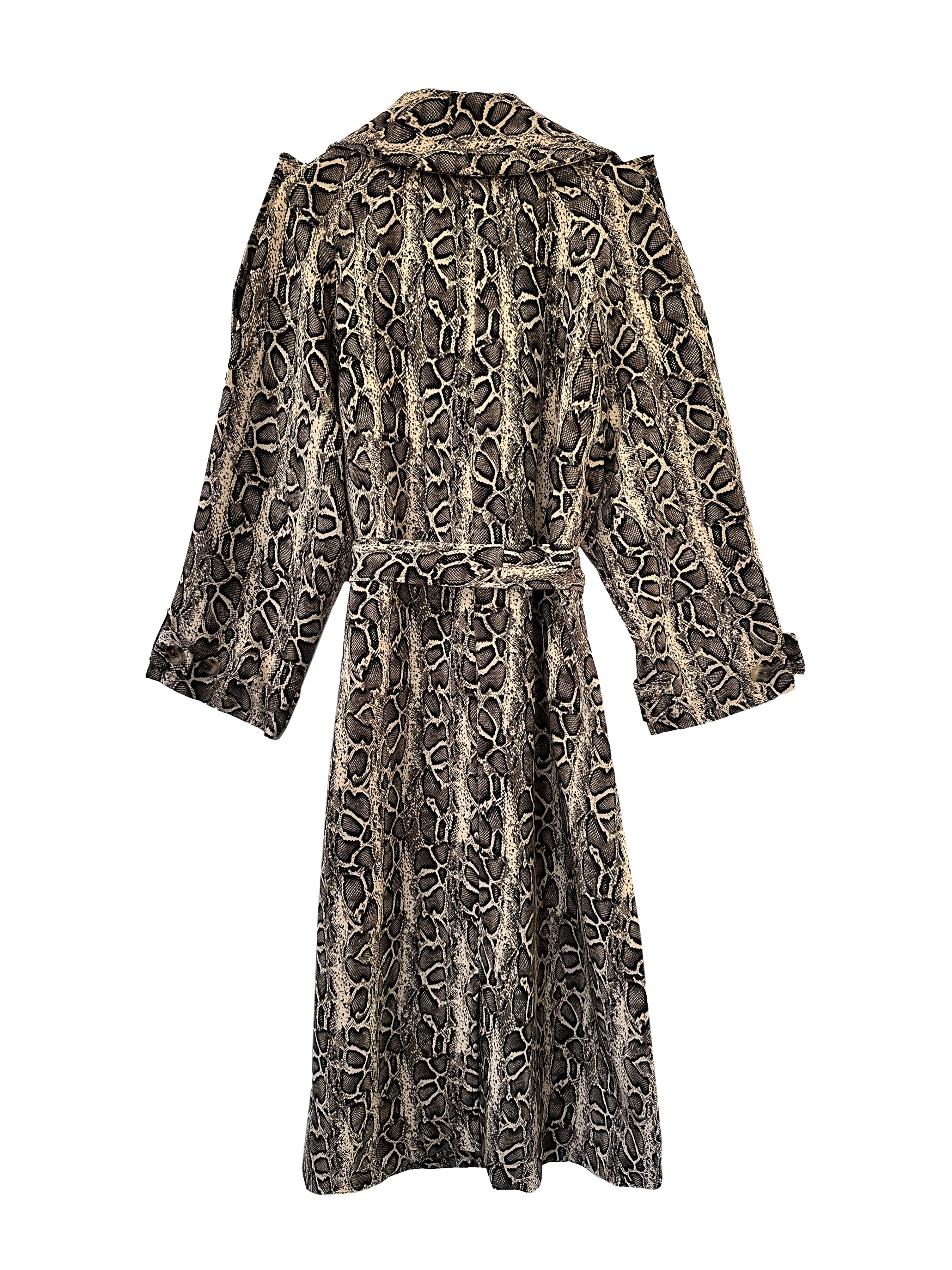 Aria Double Breasted Trench- Python – Baacal